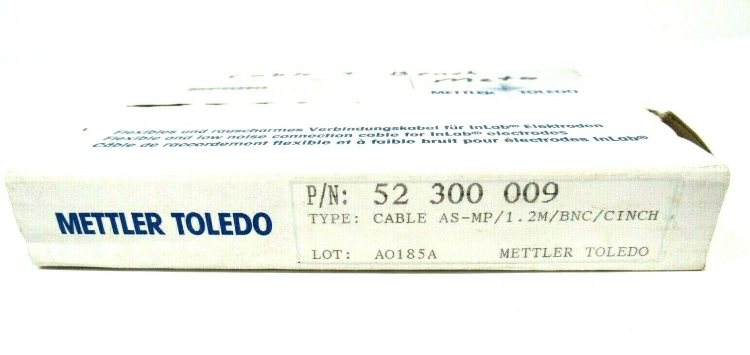 NEW METTLER TOLEDO 52 300 009 CABLE AS-MP/1.2M/BNC/CINCH - SB ...