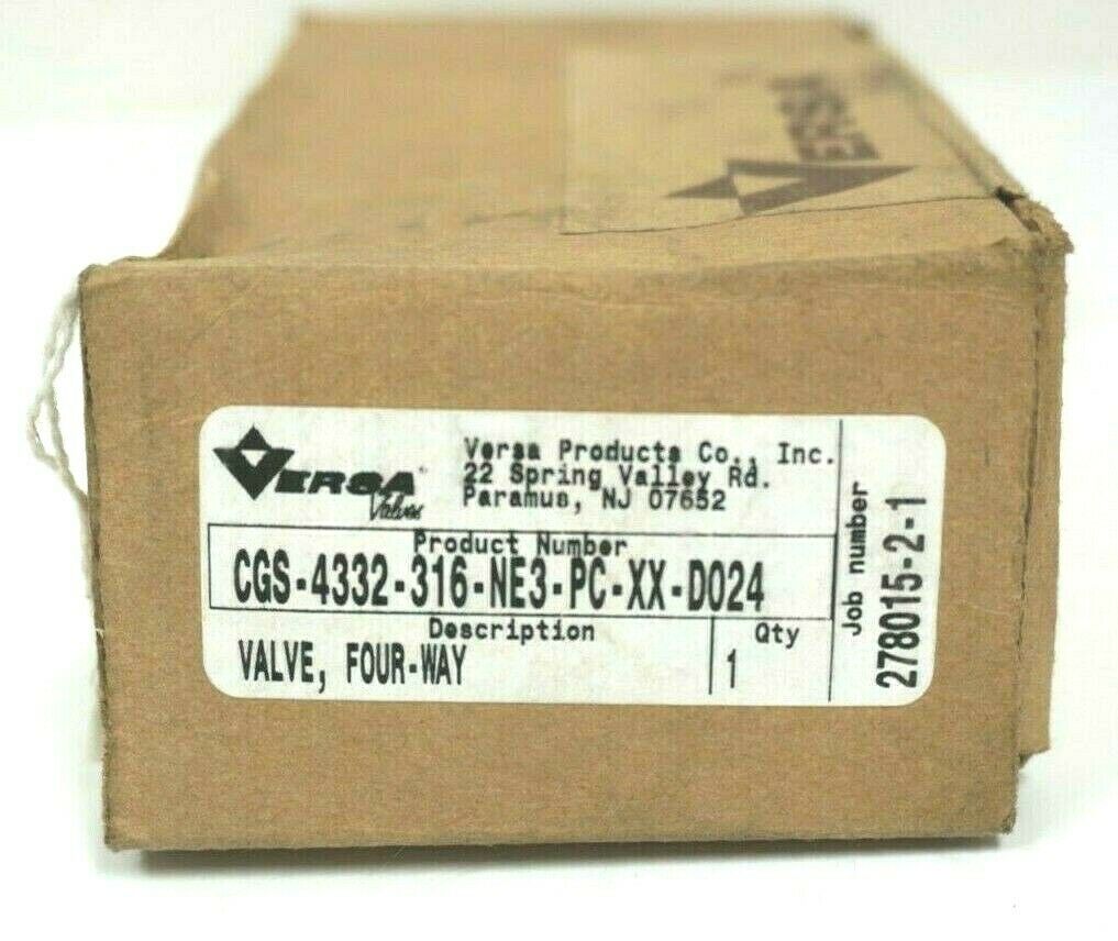NEW VERSA VALVE CGS-4332-316-NE3-PC-XX-D024 FOUR WAY VALVE ...