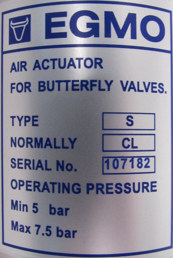NEW VNE ASPCCB-62.0-24VDC ACTUATOR BUTTERFLY VALVE 2" 625-10032 EGMO ...