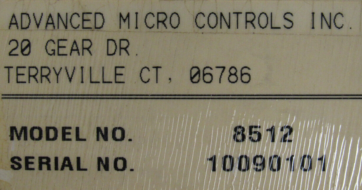 NEW ADVANCED MICRO CONTROLS 8512 CONTROL MODULE - SB Industrial Supply ...