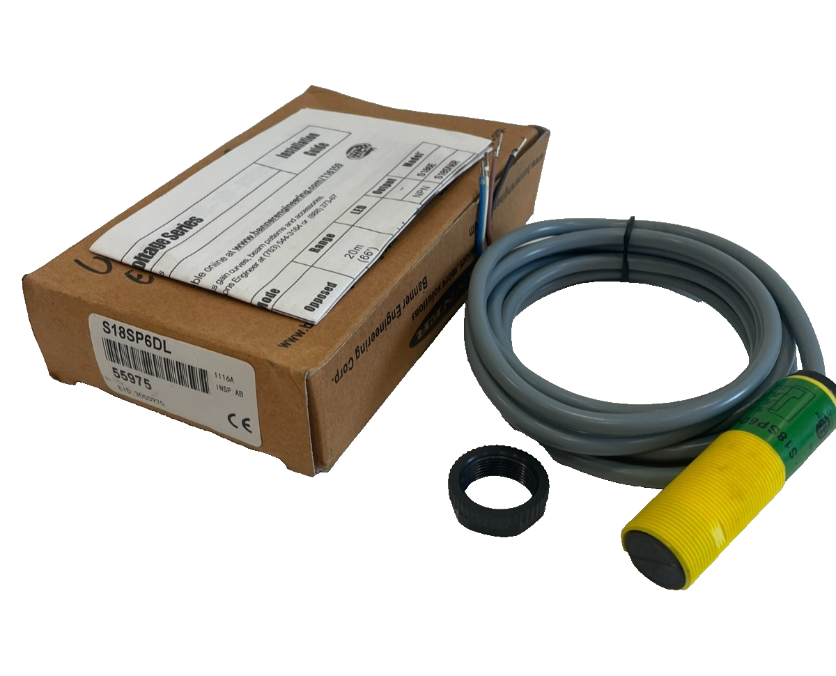 NEW BANNER ENGINEERING S18SP6DL SENSOR 55975 - SB Industrial Supply, Inc.
