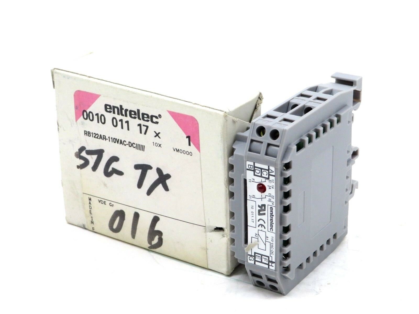 NEW ENTRELEC RB122AR-110VAC/DC INTERFACE RELAY MODULE RB122AR110VACDC ...