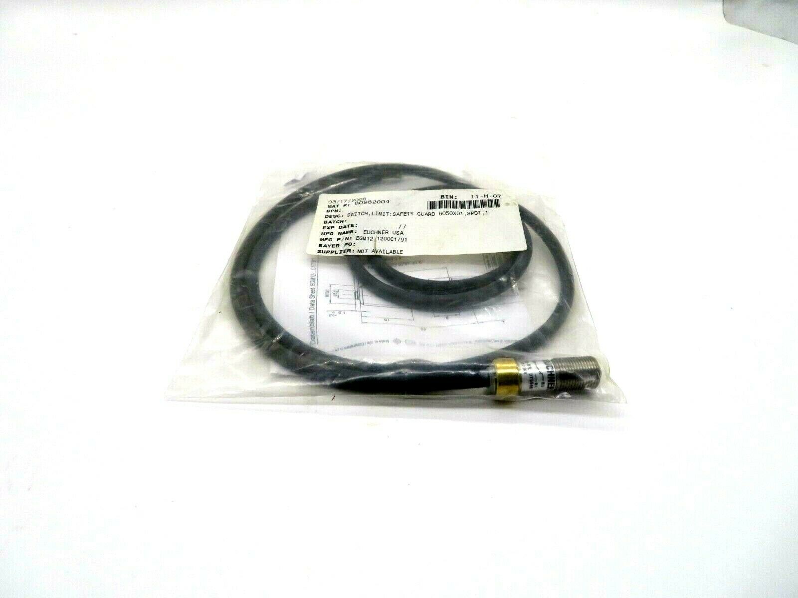 NEW EUCHNER EGM12-1200C1791 075556 LIMIT SWITCH EGM121200C1791 - SB ...