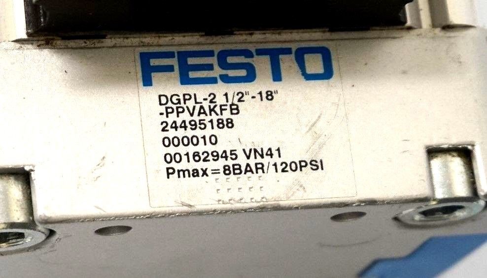 NEW FESTO DGPL-2 1/2"-18"-PPVAKFB RODLESS CYLINDER DGPL21/2"18"PPVAKFB ...