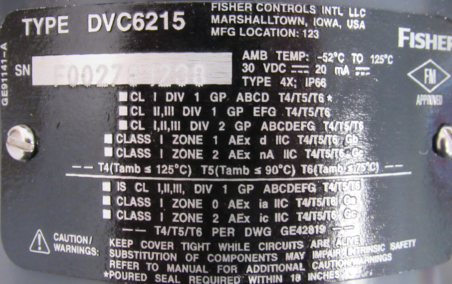 NEW FISHER DVC6215 DIGITAL VALVE CONTROLLER FEEDBACK UNIT - SB ...