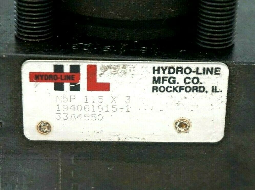 NEW HYDRO-LINE N5P 1.5X3 CYLINDER 194061915-1 N5P15X3 - SB Industrial ...