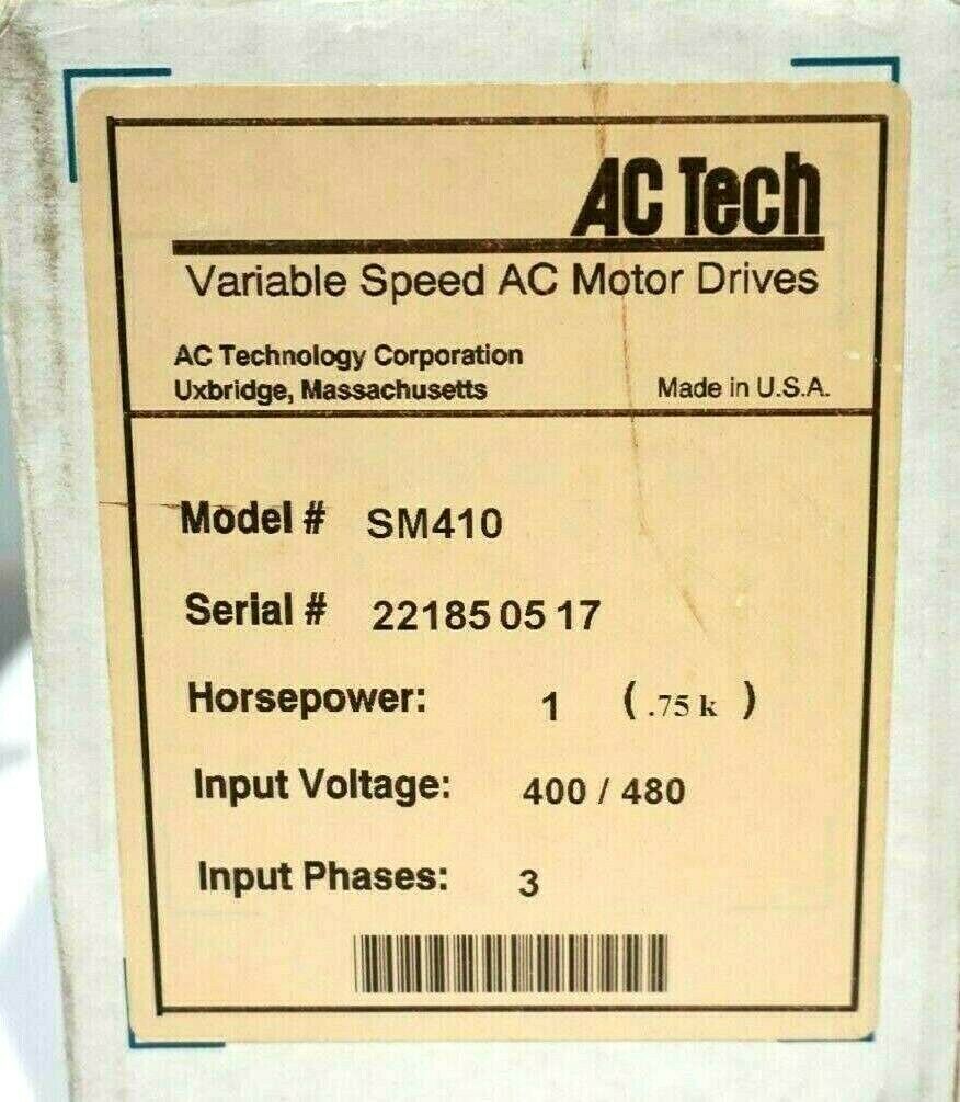 NEW LENZE SM410 VARIABLE SPEED AC DRIVE 1 H.P. 3 PHASE - SB Industrial ...