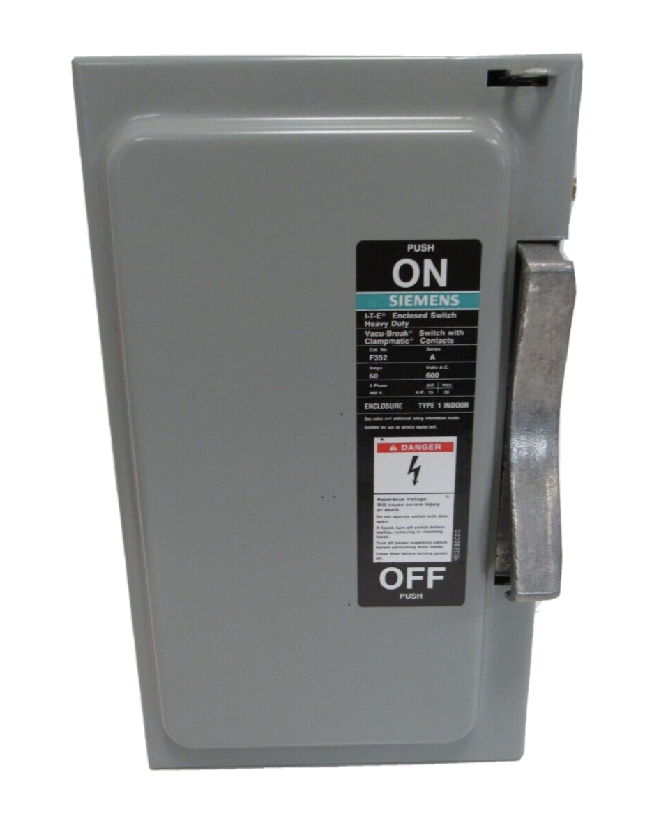 NEW SIEMENS F352 SAFETY SWITCH 60A - SB Industrial Supply, Inc.