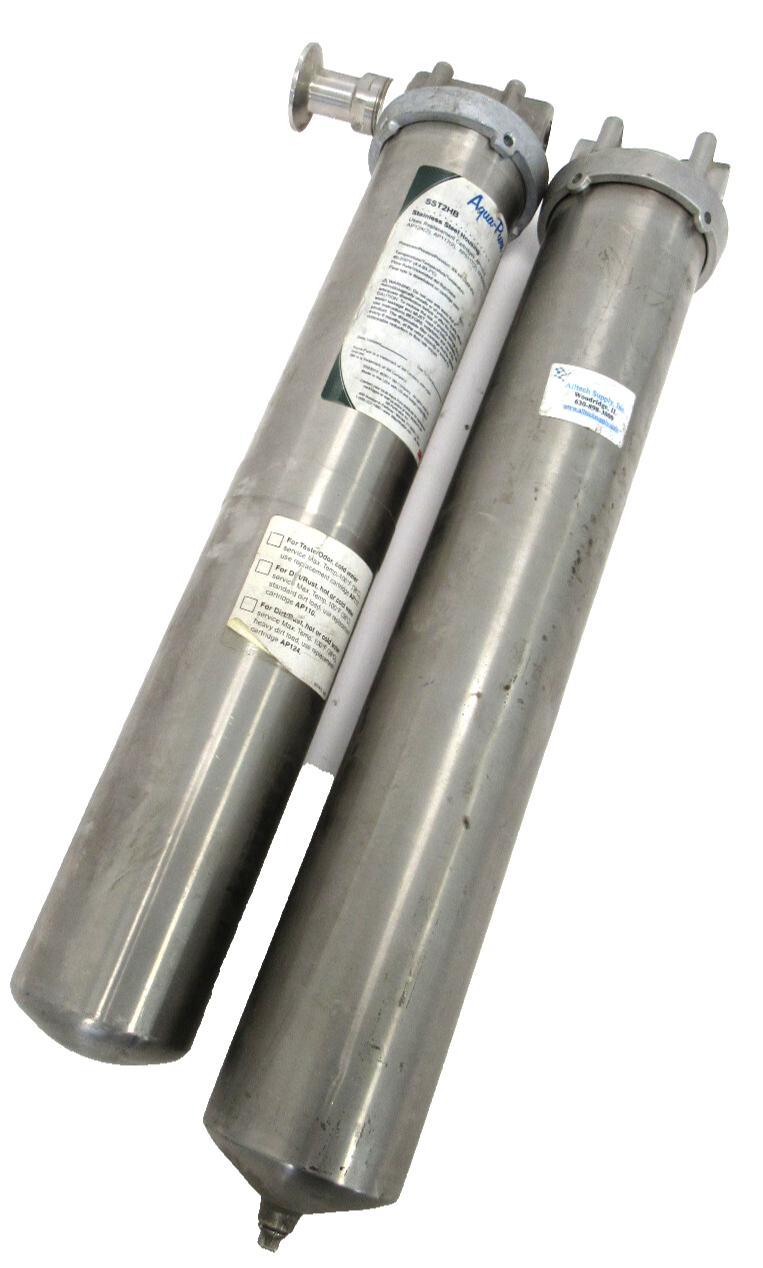 USED AQUA-PURE SST2HB STAINLESS STEEL FILTER HOUSINGS 1" - SB ...