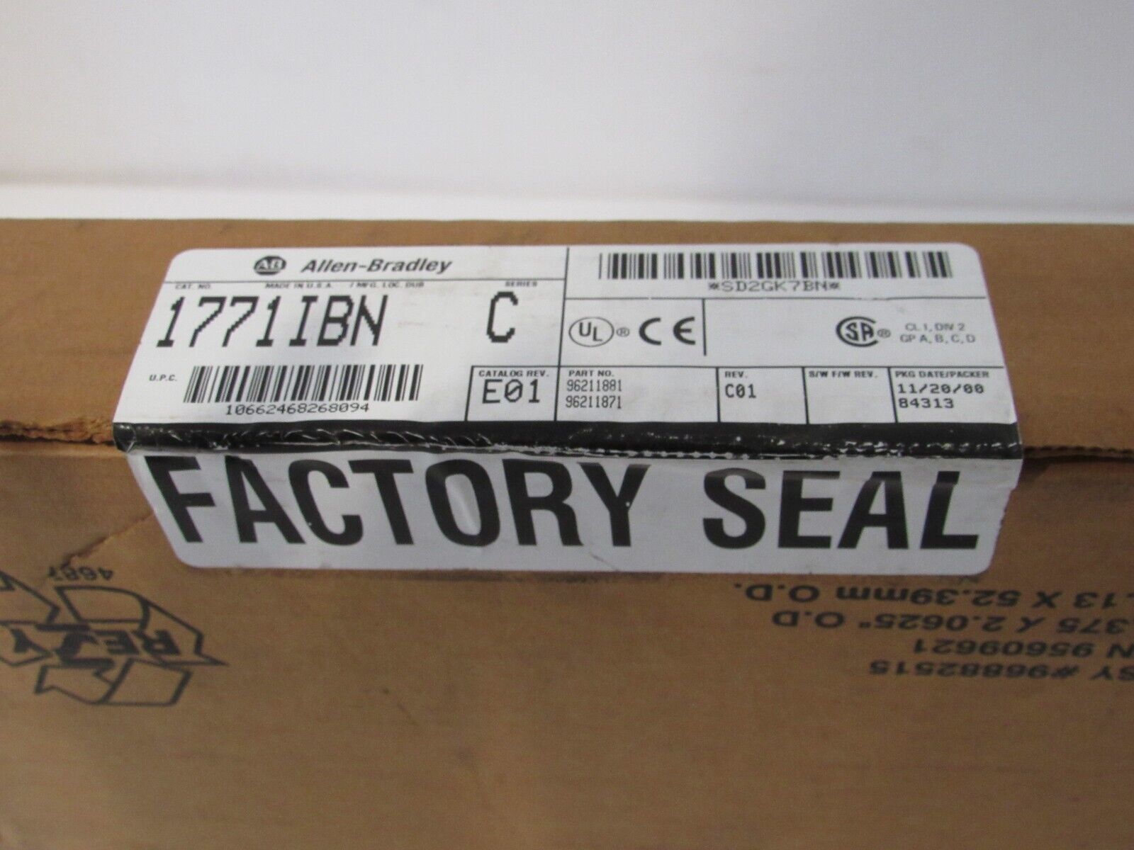 ALLEN BRADLEY 1771-IBN INPUT MODULE SERIES C 1771IBN NEW, SURPLUS - SB ...