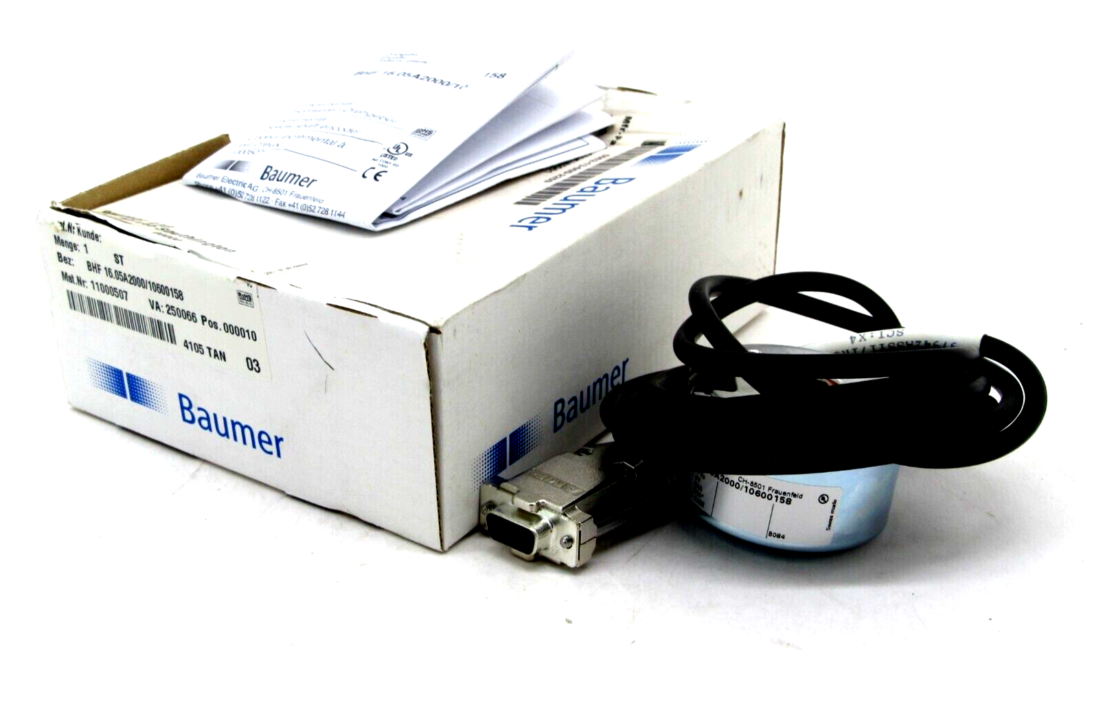 NEW BAUMER ELECTRIC BHF 16.05A2000/10600158 ENCODER BHF1605A200010600158 - SB Industrial Supply ...