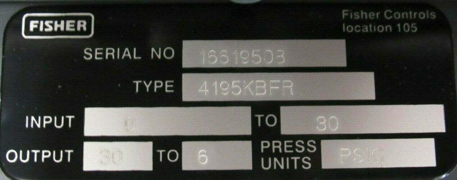NEW FISHER 4195KBFR CONTROLLER 4195KB - SB Industrial Supply, Inc.