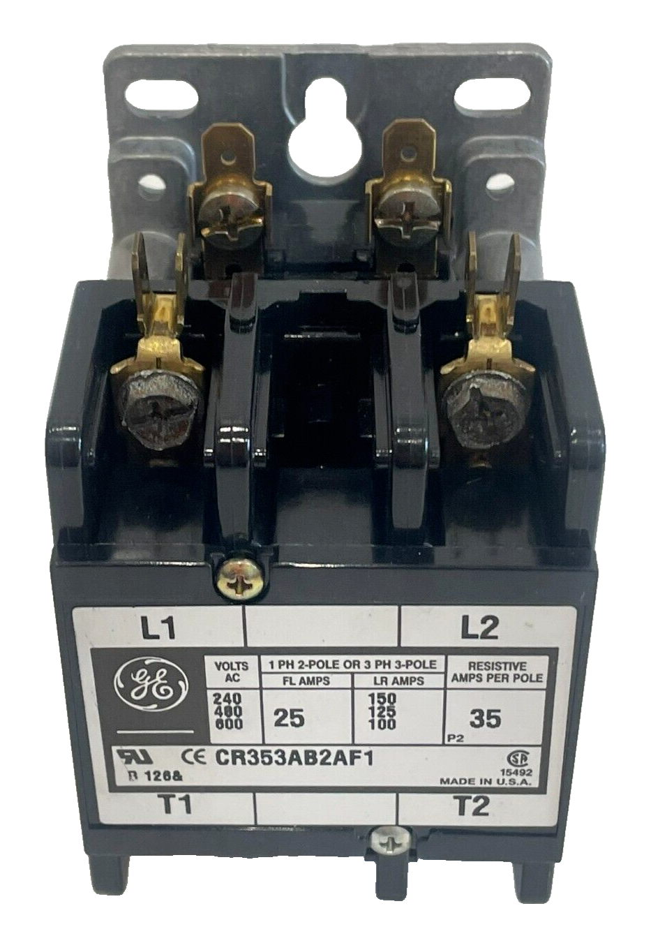 NEW GENERAL ELECTRIC CR353AB2AF1 DEFINITE PURPOSE CONTACTOR 25AMP 2 ...
