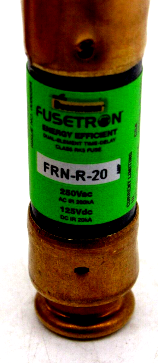 NEW LOT OF 10 BUSSMANN FRN-R-20 FUSES FRNR20 - SB Industrial Supply, Inc.