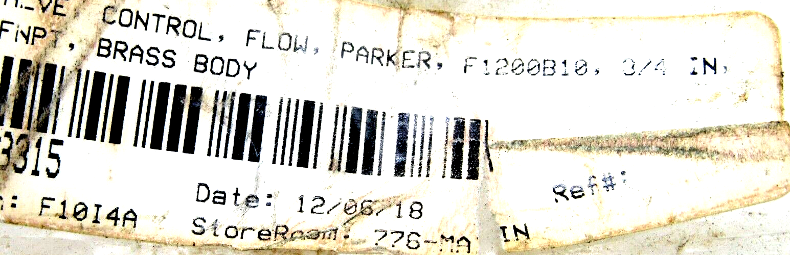 NEW PARKER F1200B CONTROL VALVE - SB Industrial Supply, Inc.
