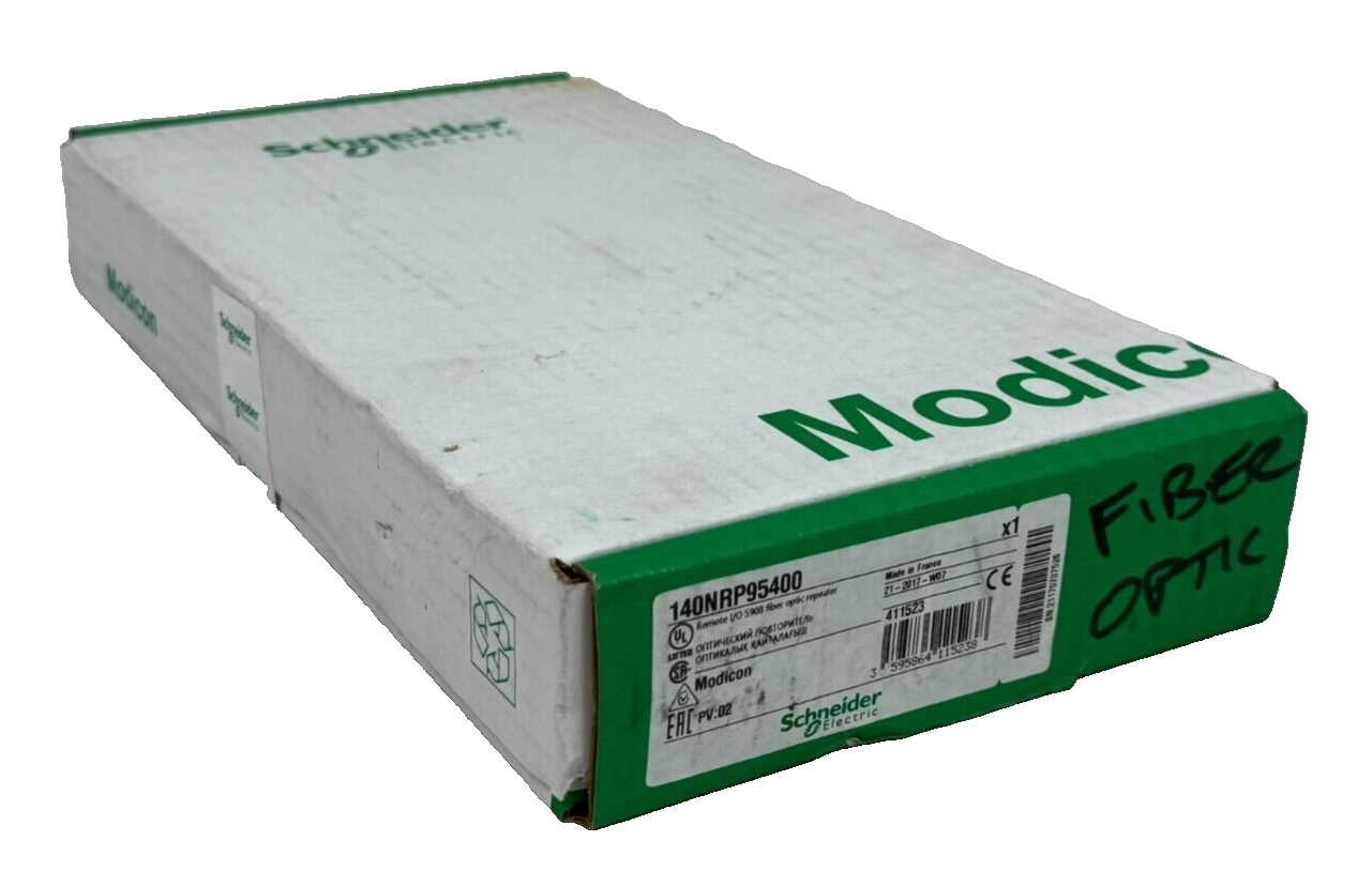 NEW SEALED SCHNEIDER / MODICON 140NRP95400 FIBER OPTIC REPEATER MODULE ...