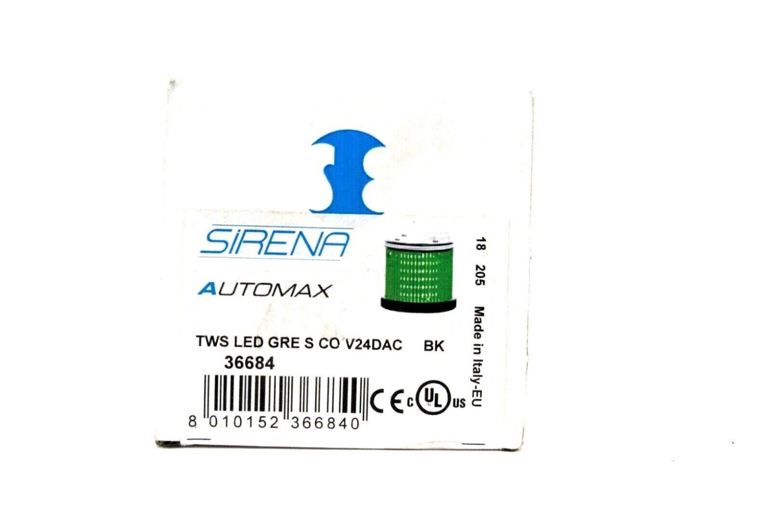 NEW SIRENA 36684 TWS LED GREEN STEADY LIGHT - SB Industrial Supply, Inc.