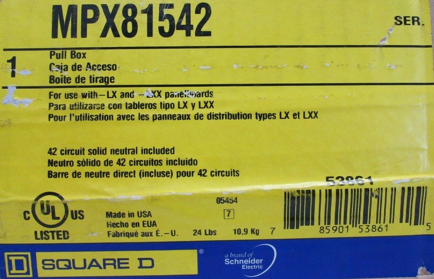 NEW SQUARE D MPX81542 PULL BOX - SB Industrial Supply, Inc.