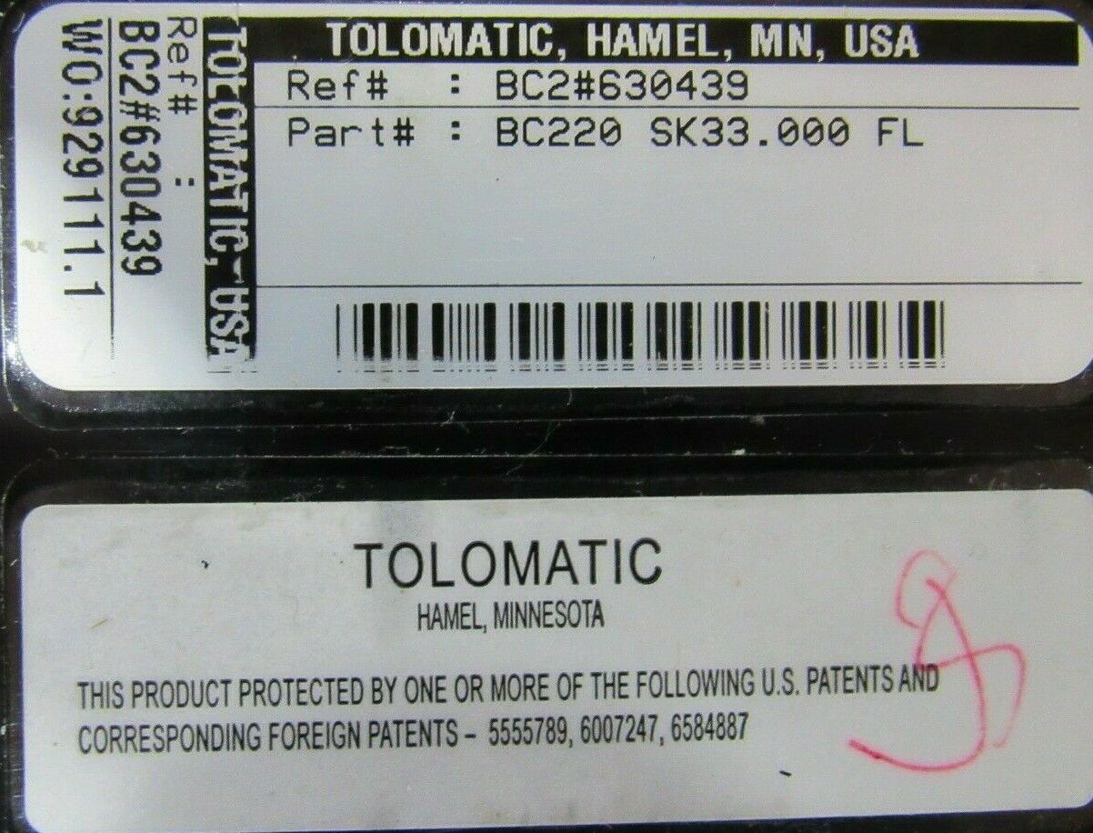 NEW TOLOMATIC BC220-SK33.000-FL PNEUMATIC SLIDE CYLINDER BC2#630439 42 ...