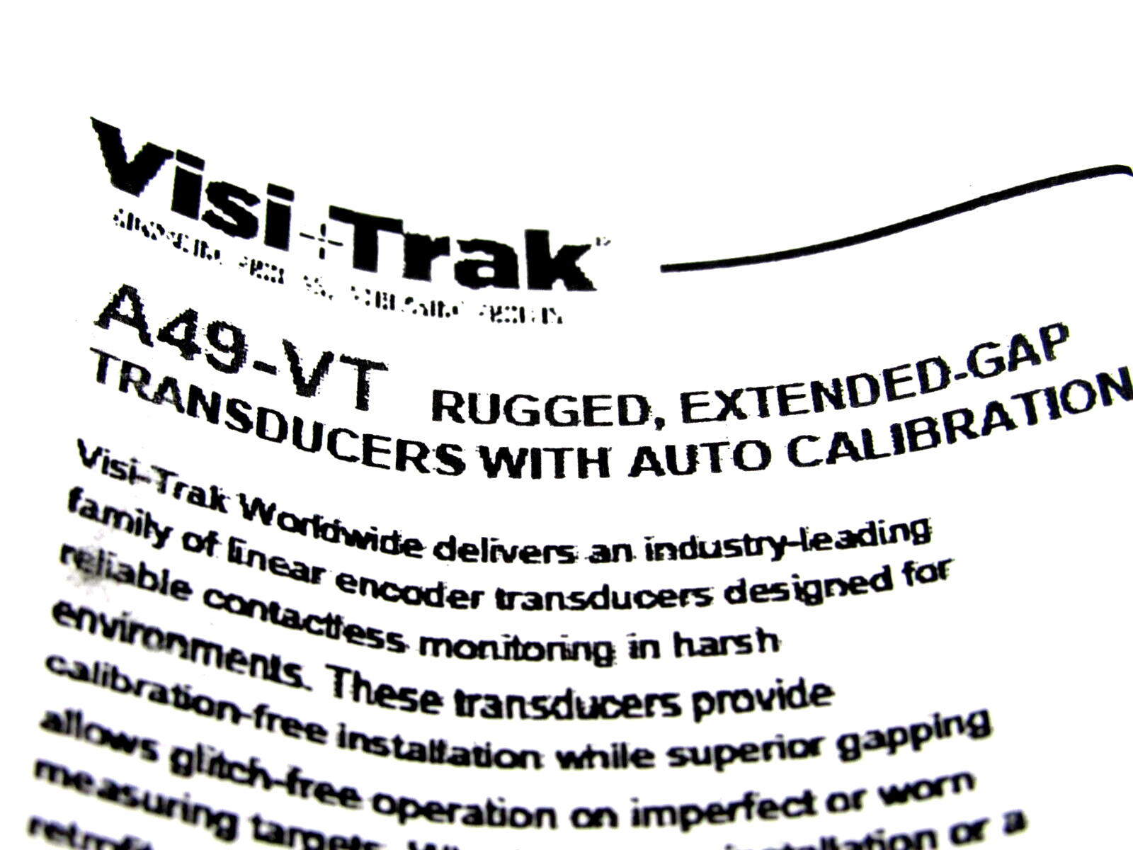 NEW VISI TRAK A49-VT20P TRANSDUCER A49VT20P - SB Industrial Supply, Inc.