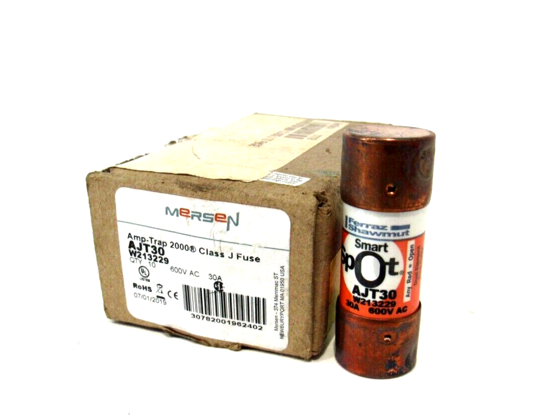 BOX OF 5 NEW MERSEN AJT30 FUSES - SB Industrial Supply, Inc.