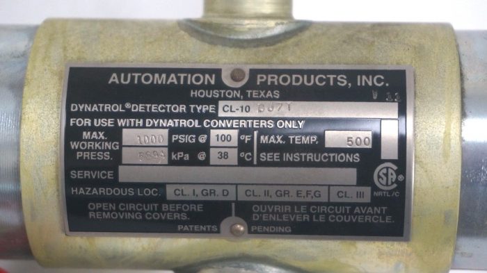 NEW AUTOMATION PRODUCTS CL-10-DJ7T DYNATROL DETECTOR CL-10DJ7T - SB ...