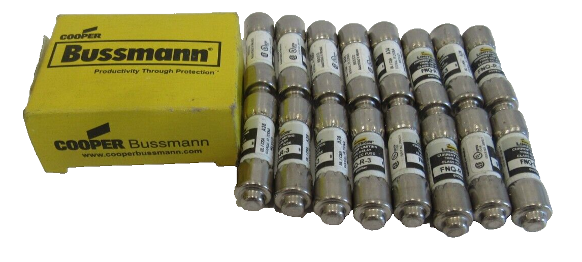 NEW BUSSMANN FNQ-R-3 FUSES FNQR3 LOT OF 16 - SB Industrial Supply, Inc.