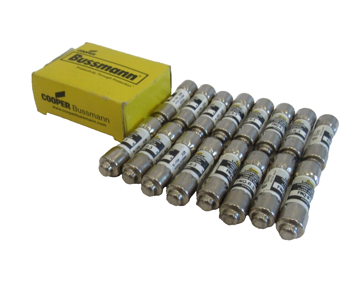 NEW BUSSMANN FNQ-R-3 FUSES FNQR3 LOT OF 16 - SB Industrial Supply, Inc.