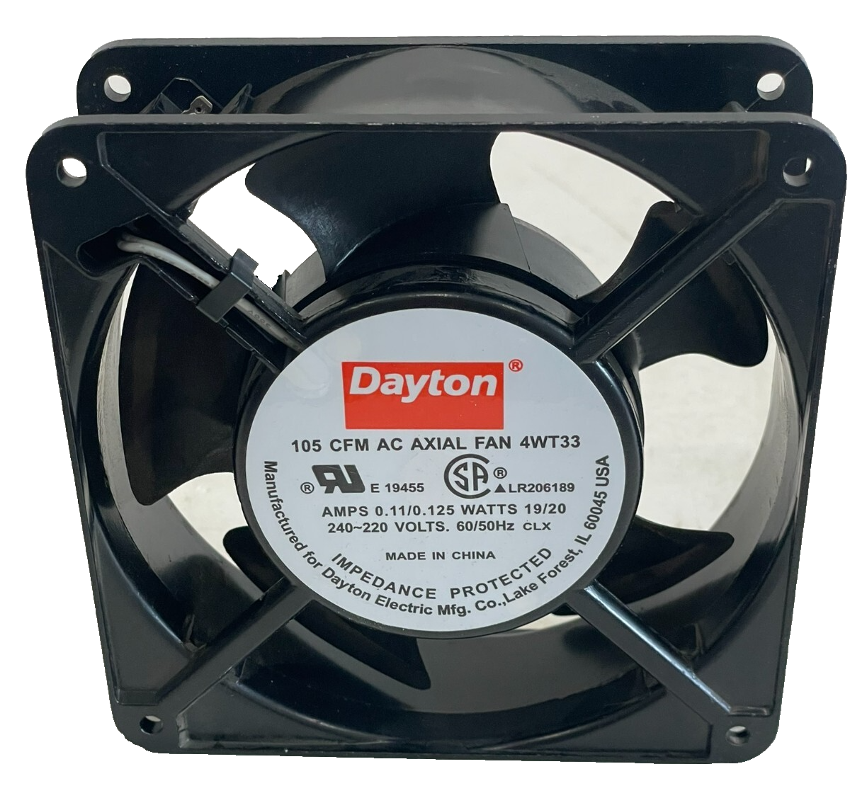 NEW DAYTON 4WT33 AXIAL FAN 240-220 VOLTS 60/50HZ - SB Industrial Supply ...