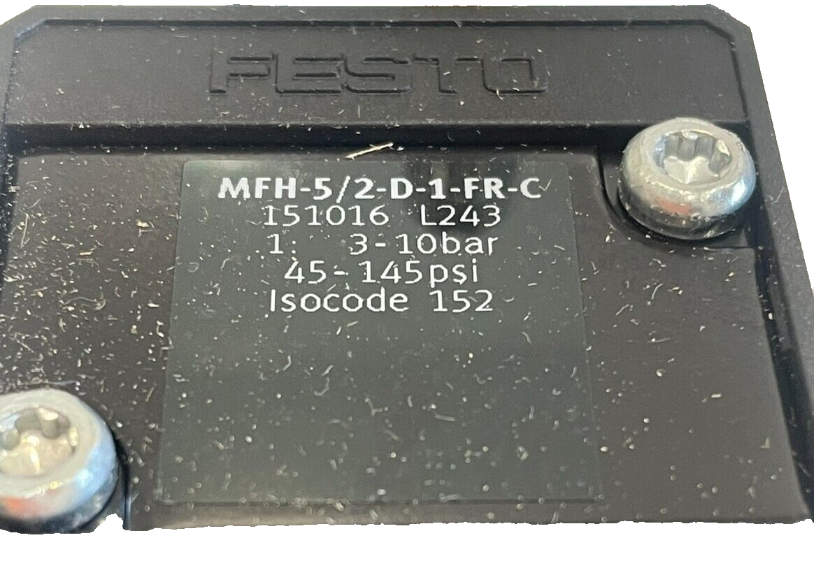 NEW FESTO MFH-5/2-D-1-FR-C SOLENOID VALVE 151016 MFH52D1FRC - SB ...