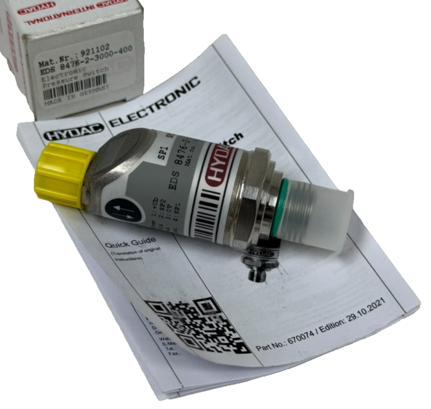 NEW HYDAC 921102 ELECTRONIC PRESSURE SWITCH EDS 8476-2-3000-400 - SB ...