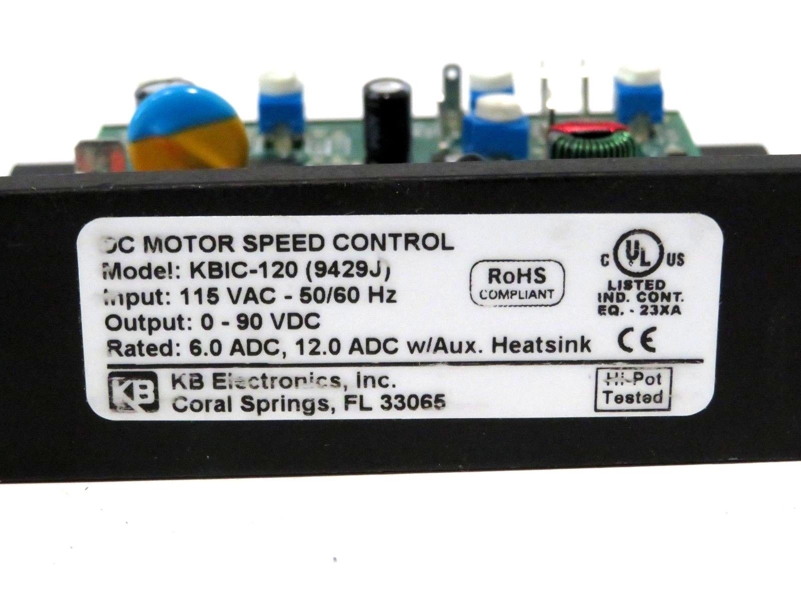 NEW KB ELECTRONICS KBIC-120 MOTOR SPEED CONTROL 9429J KBIC120 - SB Industrial Supply, Inc.