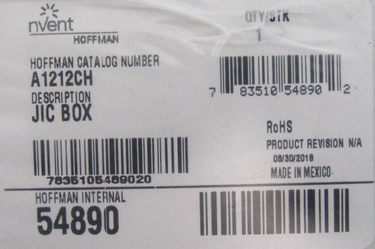 NEW NVENT 54890 ENCLOSURE A1212CH 12"x12"x6" - SB Industrial Supply, Inc.