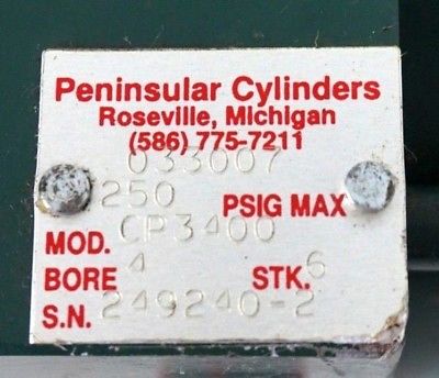 NEW PENINSULAR CYLINDERS CP3400 PNEUMATIC CYLINDER 250PSIG - SB ...