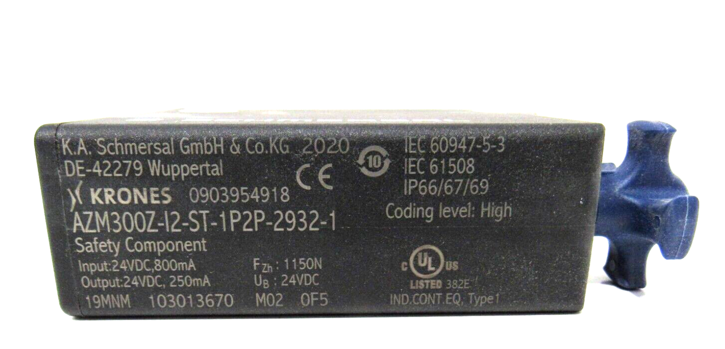 NEW SCHMERSAL AZM300Z-I2-ST-1P2P-2932-1 SAFETY SWITCH AZM300ZI2ST1P2P ...