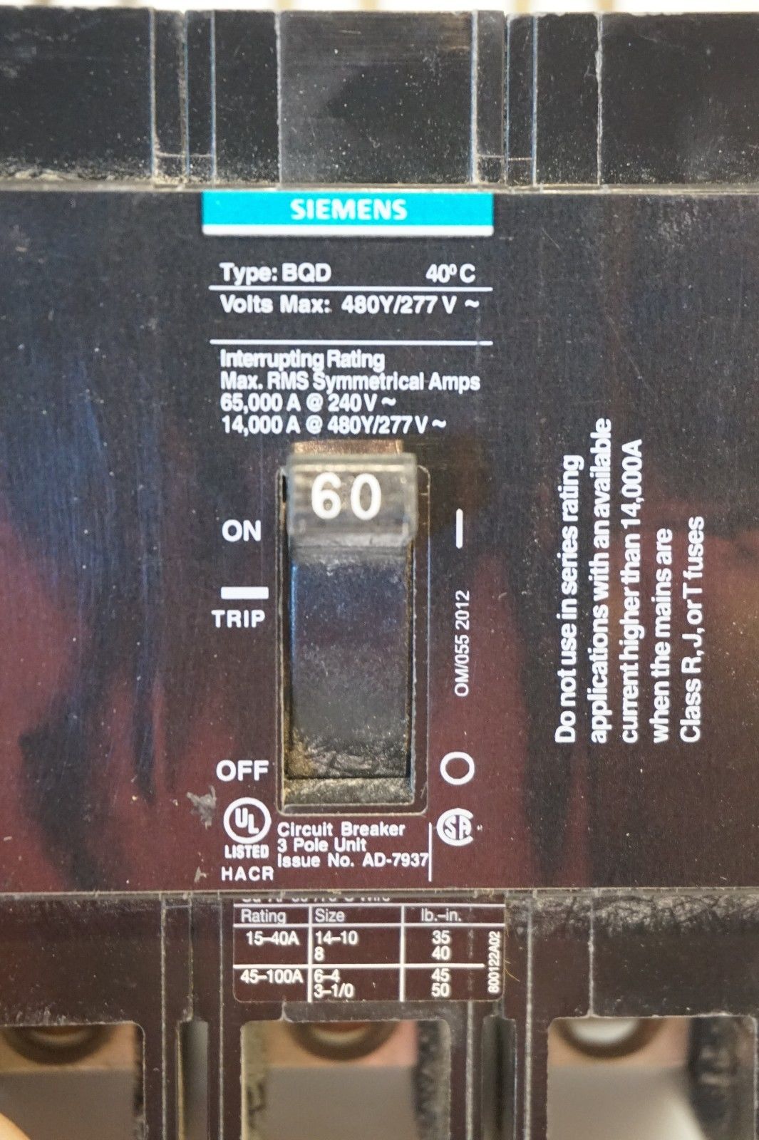 NEW SIEMENS BQD-360 CIRCUIT BREAKER BQD360 - SB Industrial Supply, Inc.