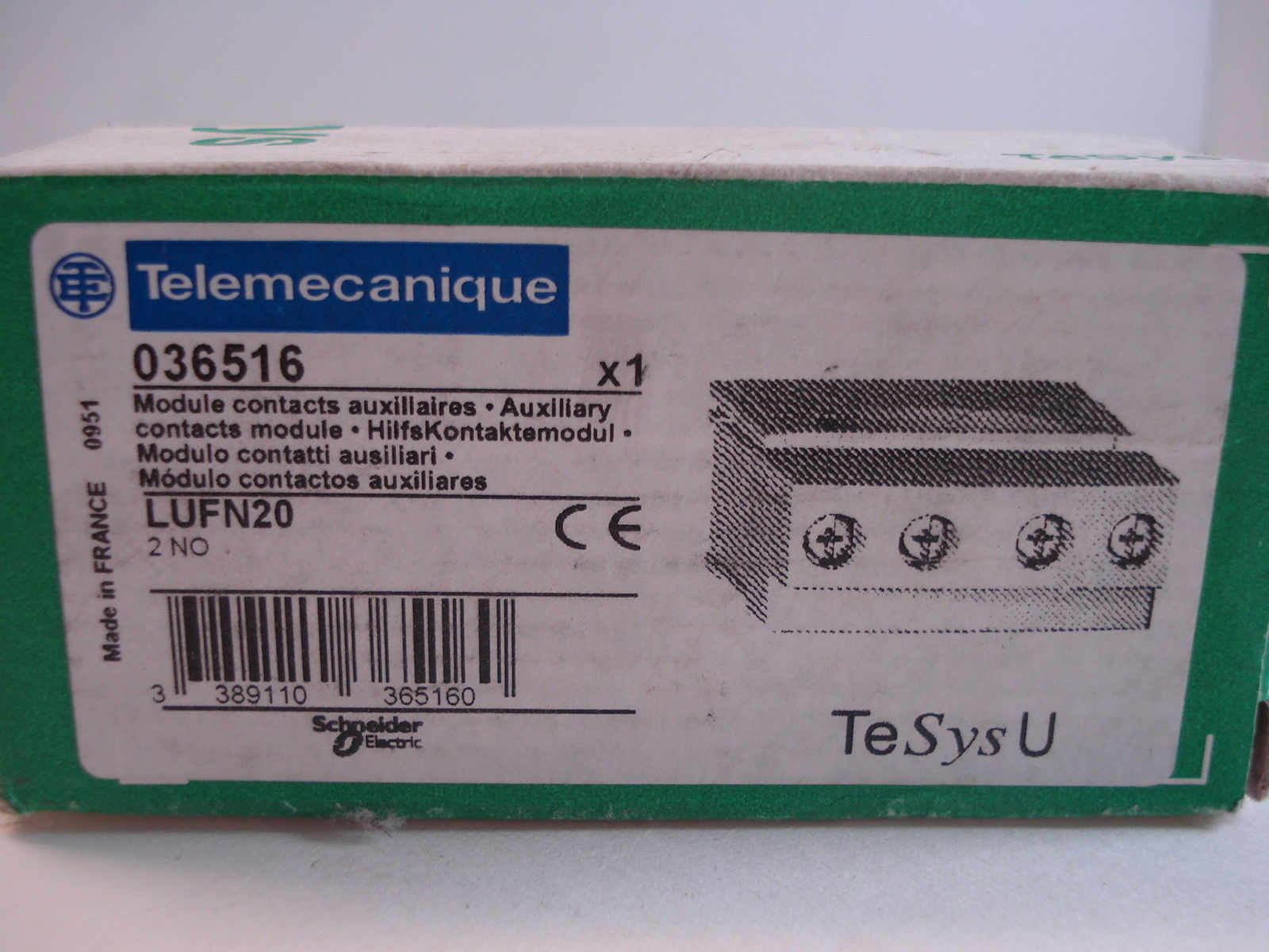 NEW TELEMECANIQUE LUFN20 MODULE AUX CONTACT - SB Industrial Supply, Inc.