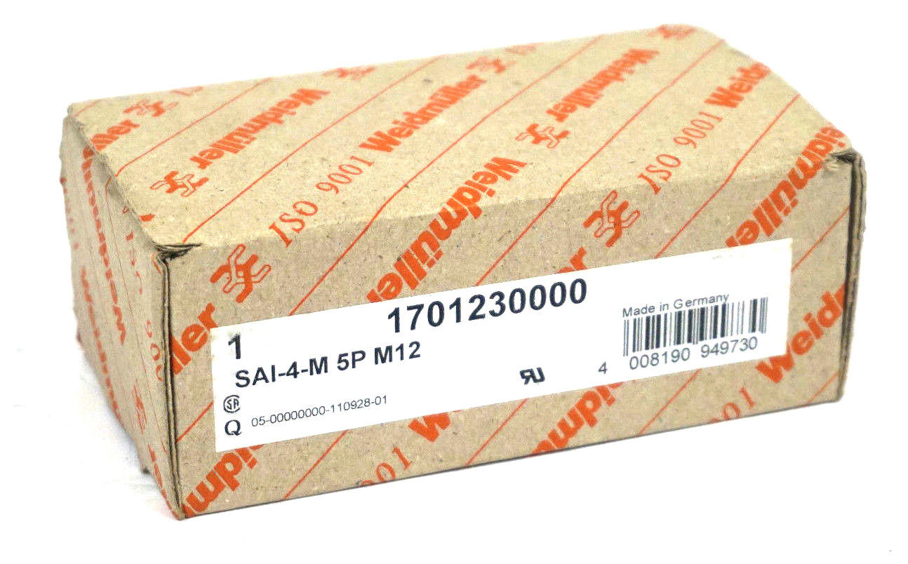 NEW WEIDMULLER SAI-4-M 5P M12 SENSOR ACTUATOR SAI4M5PM12 - SB ...