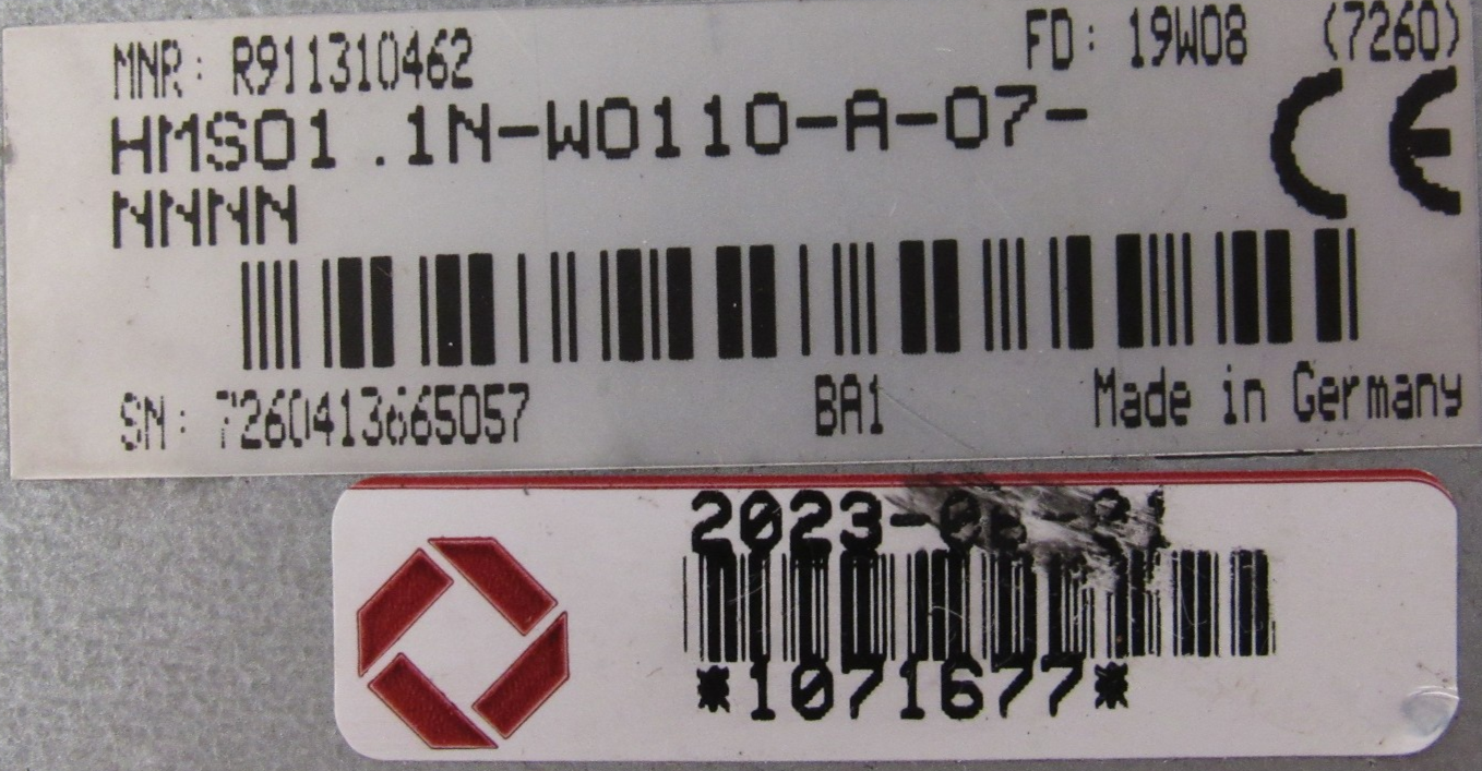 REFURBISHED REXROTH HMS01.1N-W0110-A-07-NNNN SERVO DRIVE R911310462 ...