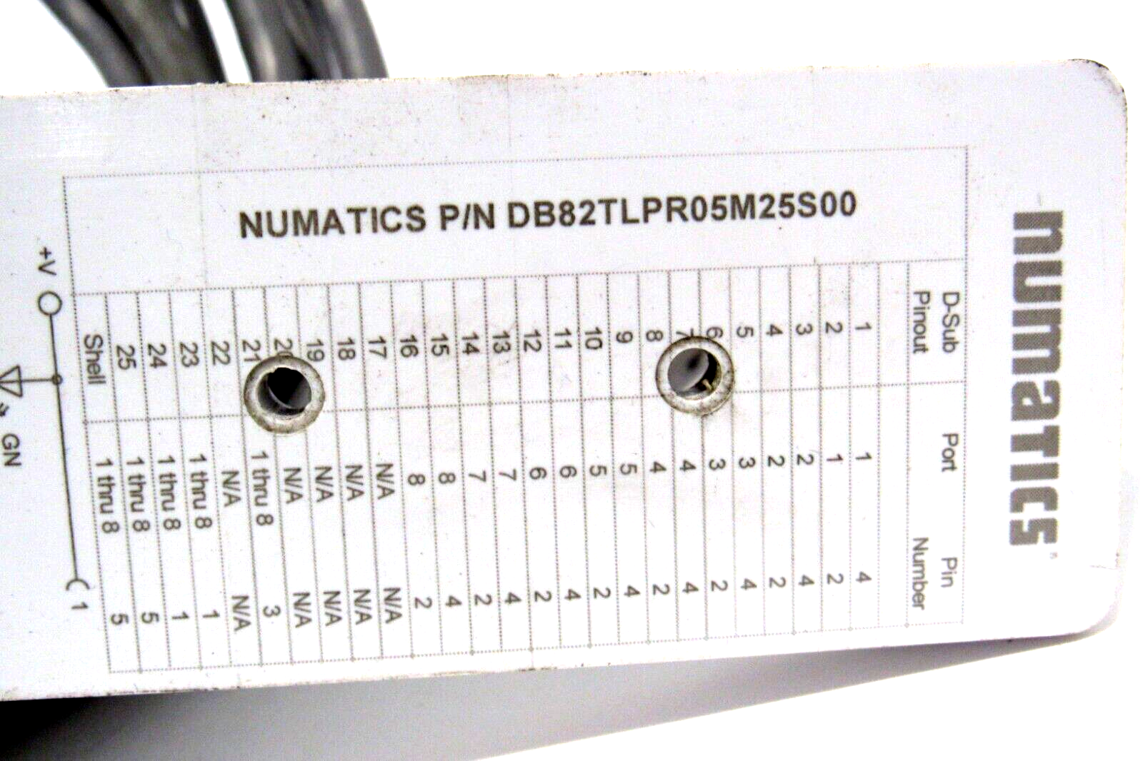 USED NUMATICS DB82TLPR05M25S00 D BOX W/ SUB CABLE - SB Industrial ...