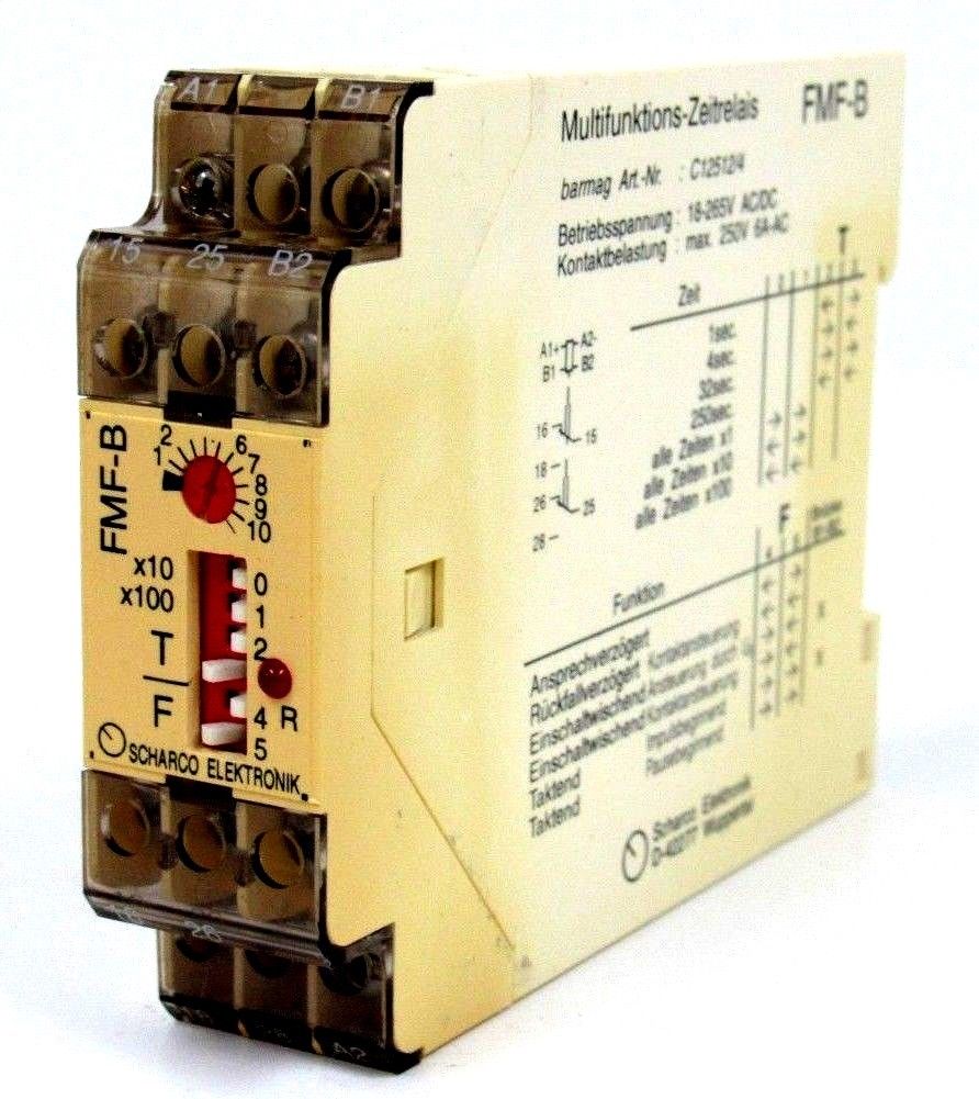 USED SCHARCO ELEKTRONIK FMF-B TIME DELAY RELAY FMFB - SB Industrial ...