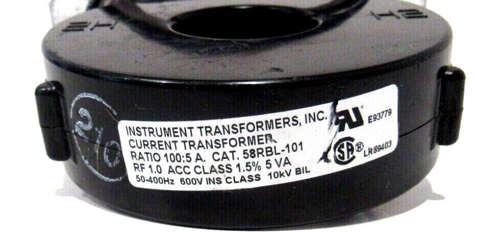 NEW INSTRUMENT TRANSFORMERS 58RBL-101 CURRENT TRANSFORMER 58RBL101 - SB ...