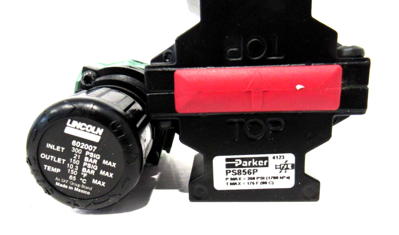 NEW LINCOLN 602007 REGULATOR W/ PS856P LOCKOUT VALVE - SB Industrial ...