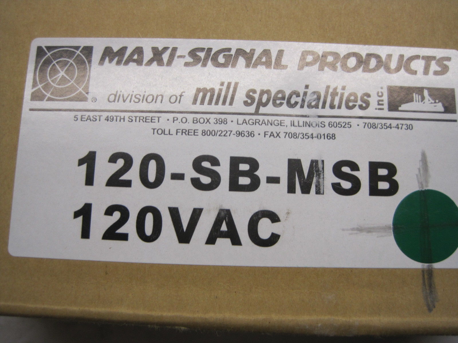 NEW MAXI SIGNAL PRODUCTS 120-SB-MSB SIGNAL LIGHT 120SBMSB - SB ...