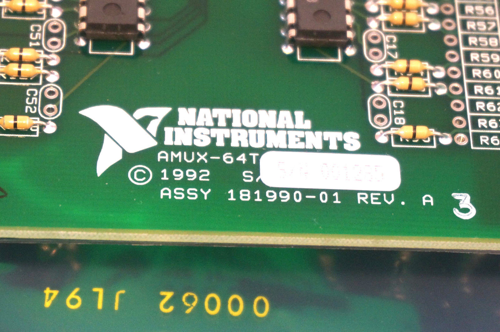 NEW NATIONAL INSTRUMENTS AMUX-64T ANALOG CARD 776366-10 REV. A3 AMUX64T ...