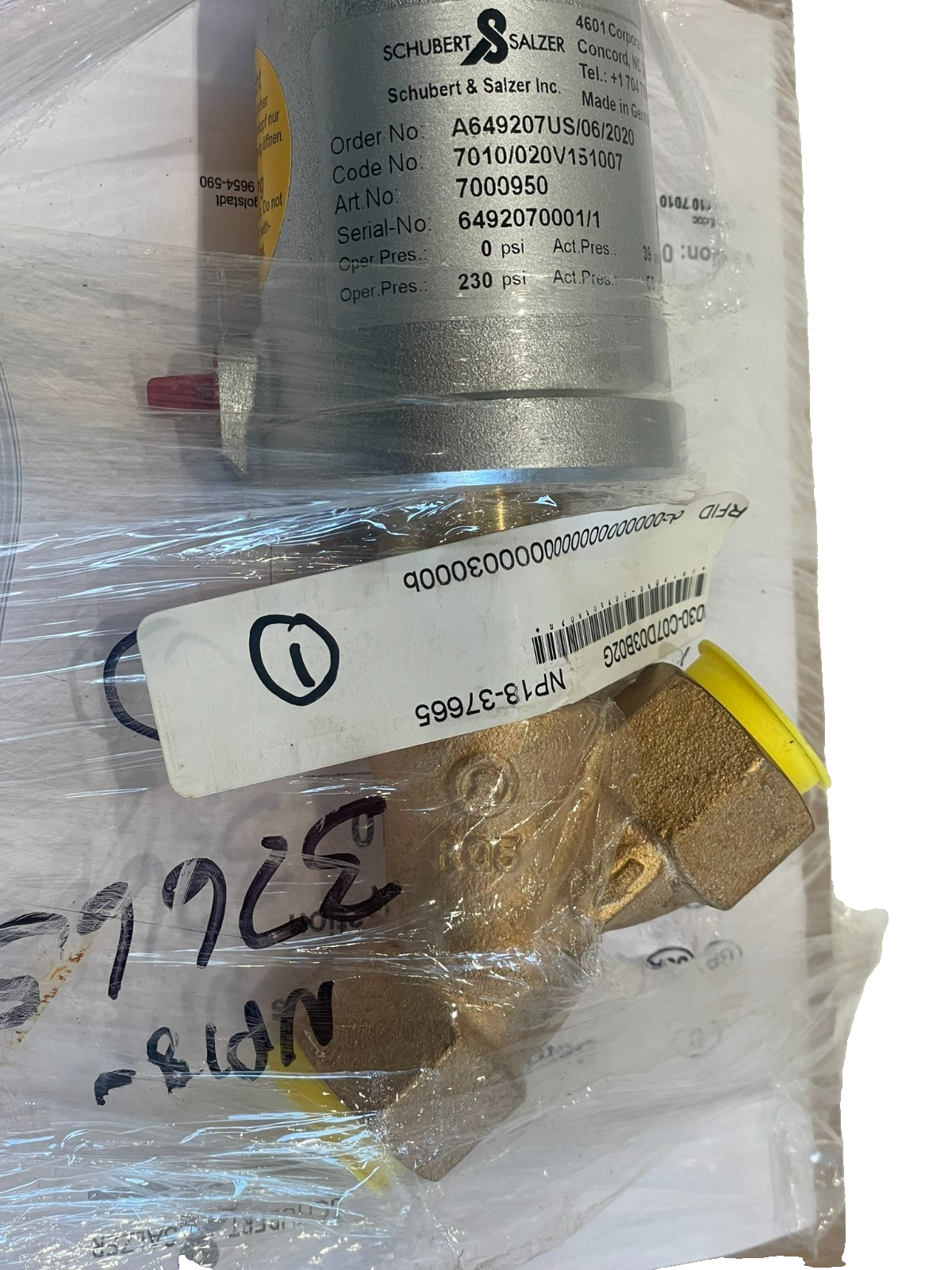NEW SCHUBERT & SALZER 7000950 VALVE 7010/020V151007 - SB Industrial ...