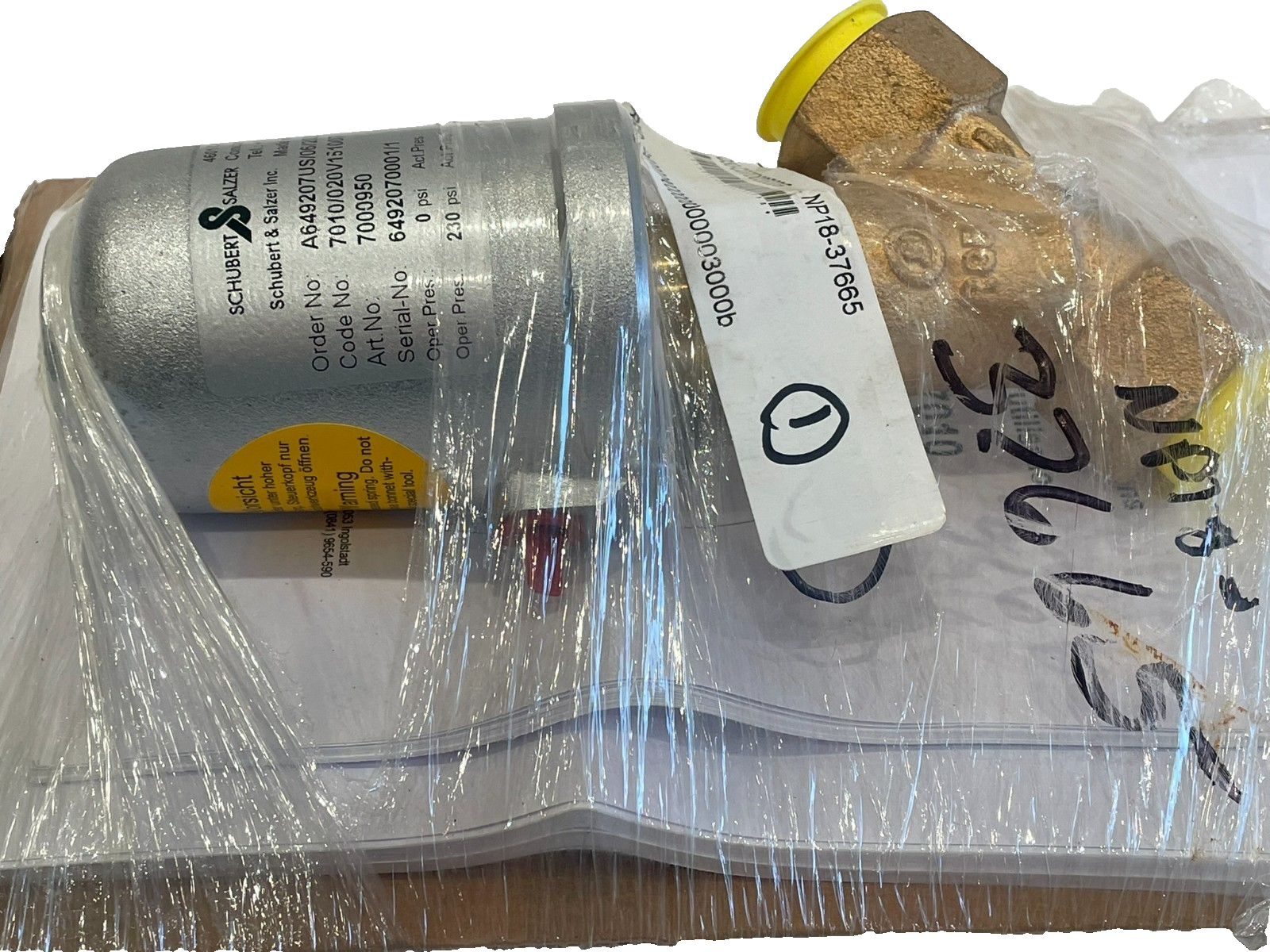 NEW SCHUBERT & SALZER 7000950 VALVE 7010/020V151007 - SB Industrial ...