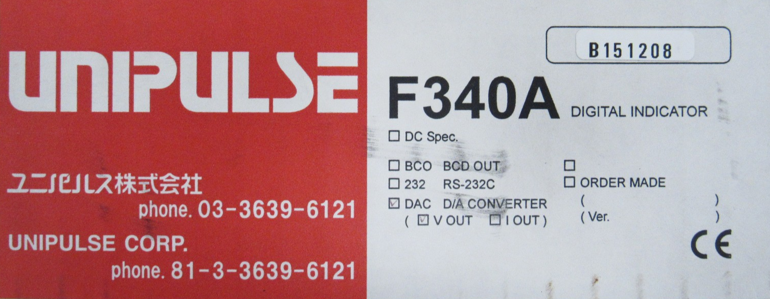 NEW UNIPULSE F340A LOADCELL INDICATOR - SB Industrial Supply, Inc.