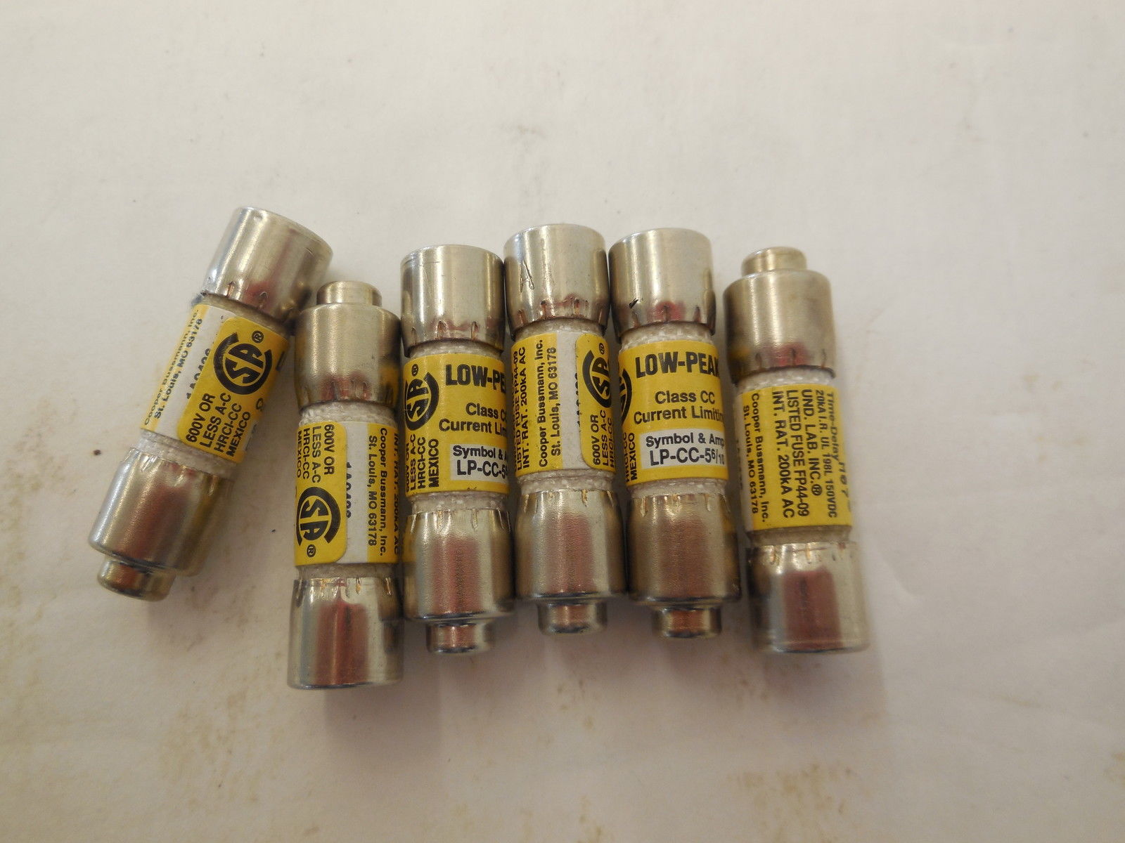 6 NEW COOPER BUSSMANN LP-CC-5-6/10 FUSES LPCC5610 - SB Industrial ...