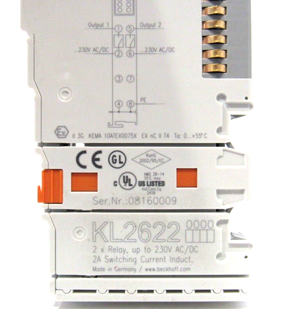 LOT OF 2 NEW BECKHOFF KL2622 RELAY MODULE - SB Industrial Supply, Inc.